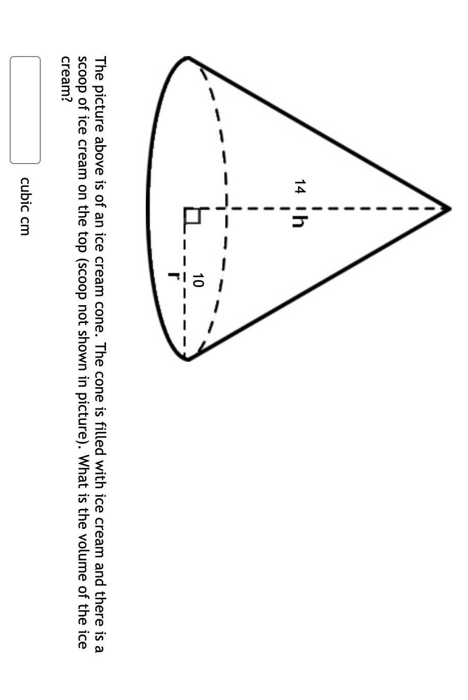 Solved The picture above is of an ice cream cone. The cone | Chegg.com
