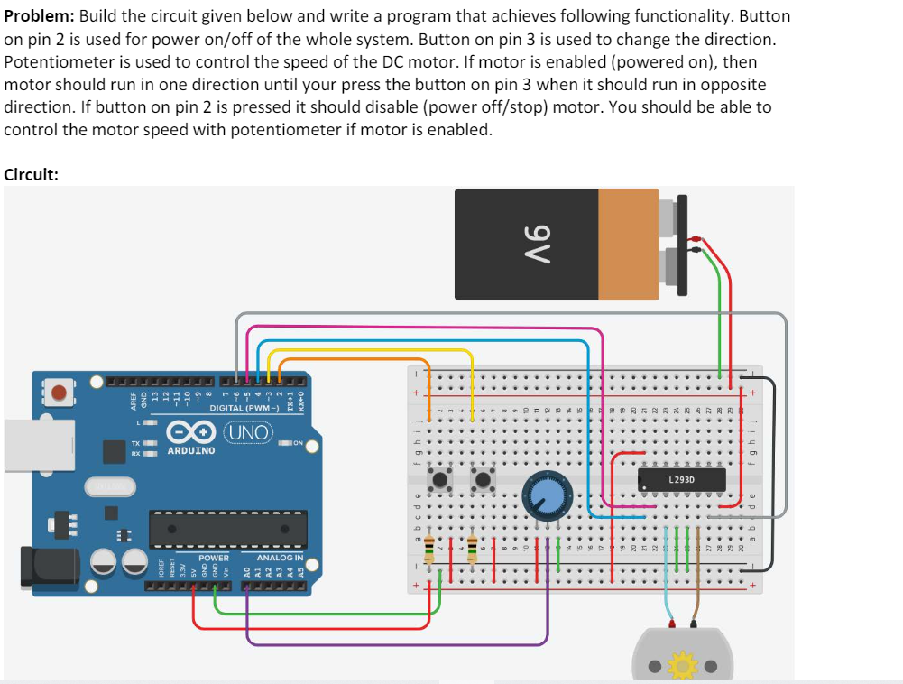Solved Problem: Build the circuit given below and write a | Chegg.com