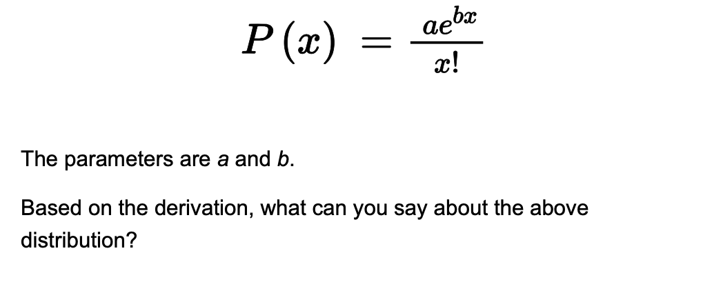 Solved aeba P(2) = ! The parameters are a and b. Based on | Chegg.com