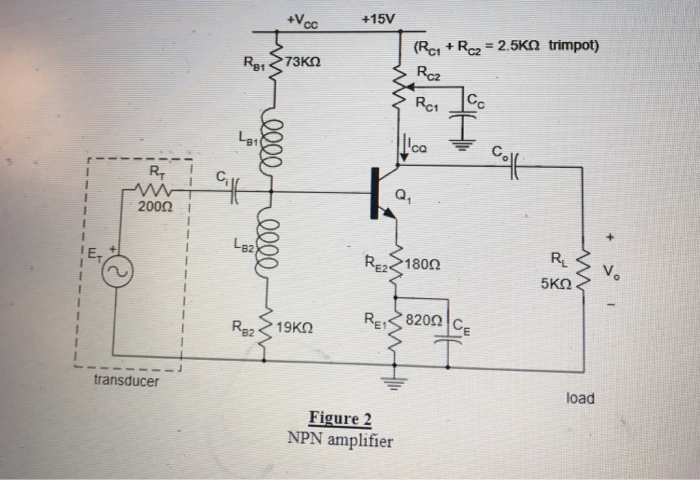 Solved The schematic of a single-stage NPN BJT amplifier is | Chegg.com