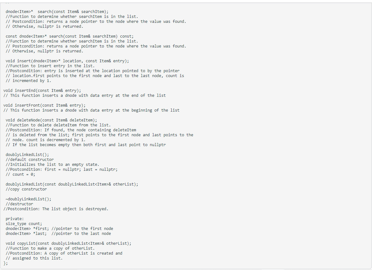 Solved Programming Assignment Implement The Doubly Linked