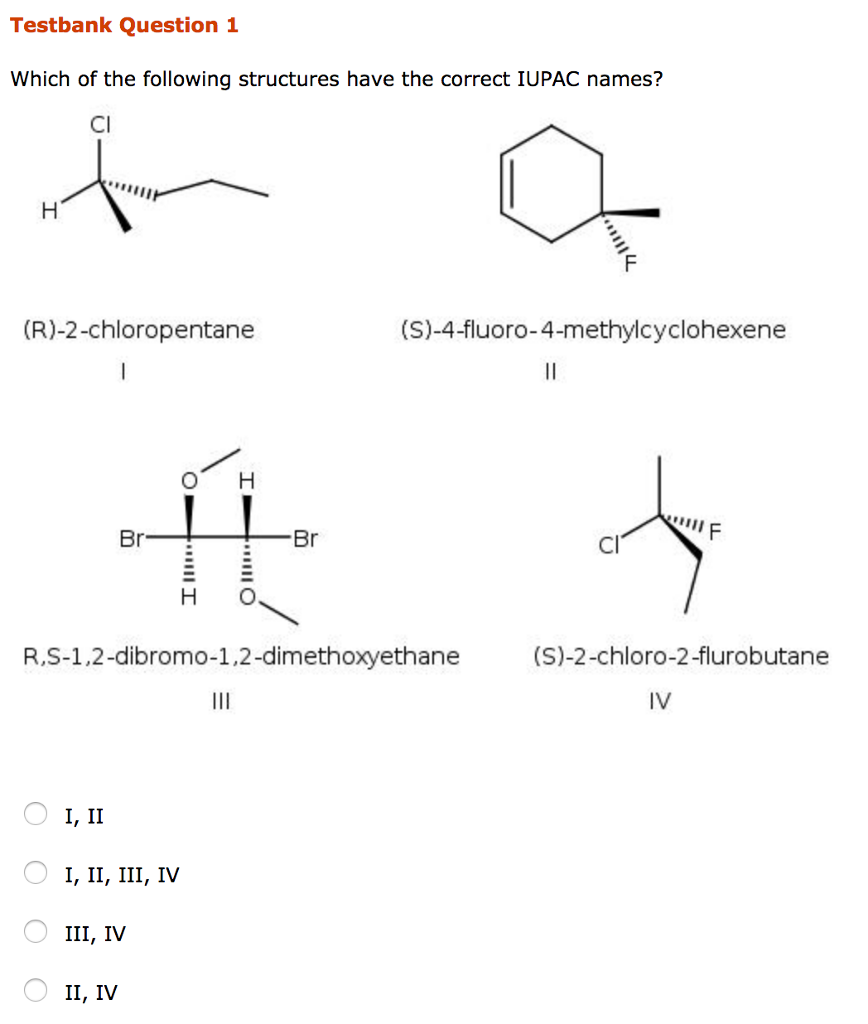 Solved Testbank Question 1 Which Of The Following Structures
