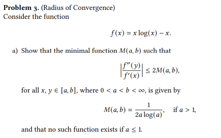 Solved Problem 3. (Radius of Convergence) Consider the | Chegg.com
