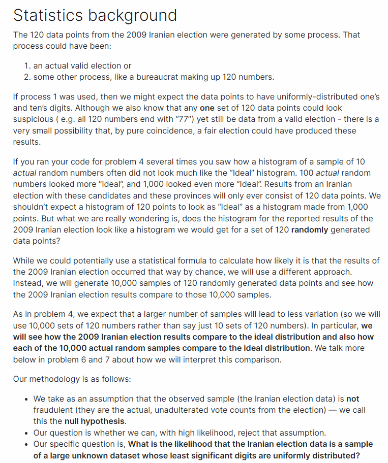 Statistics background The 120 data points from the | Chegg.com