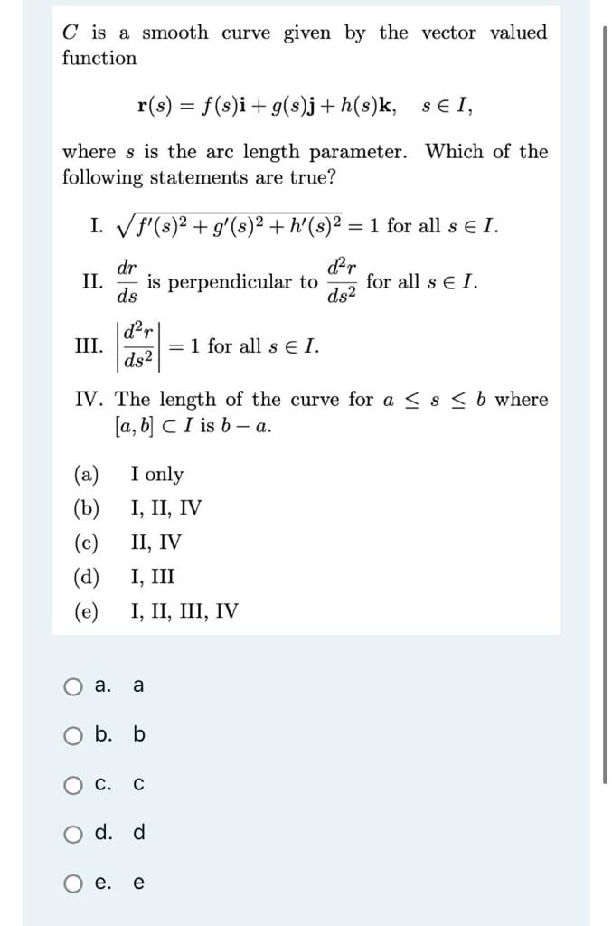 Solved C is a smooth curve given by the vector valued | Chegg.com