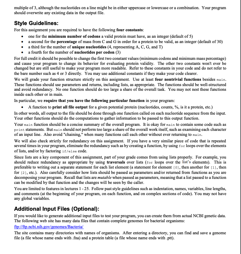Solved Python Needs 4 Functions And A Main Function Chegg