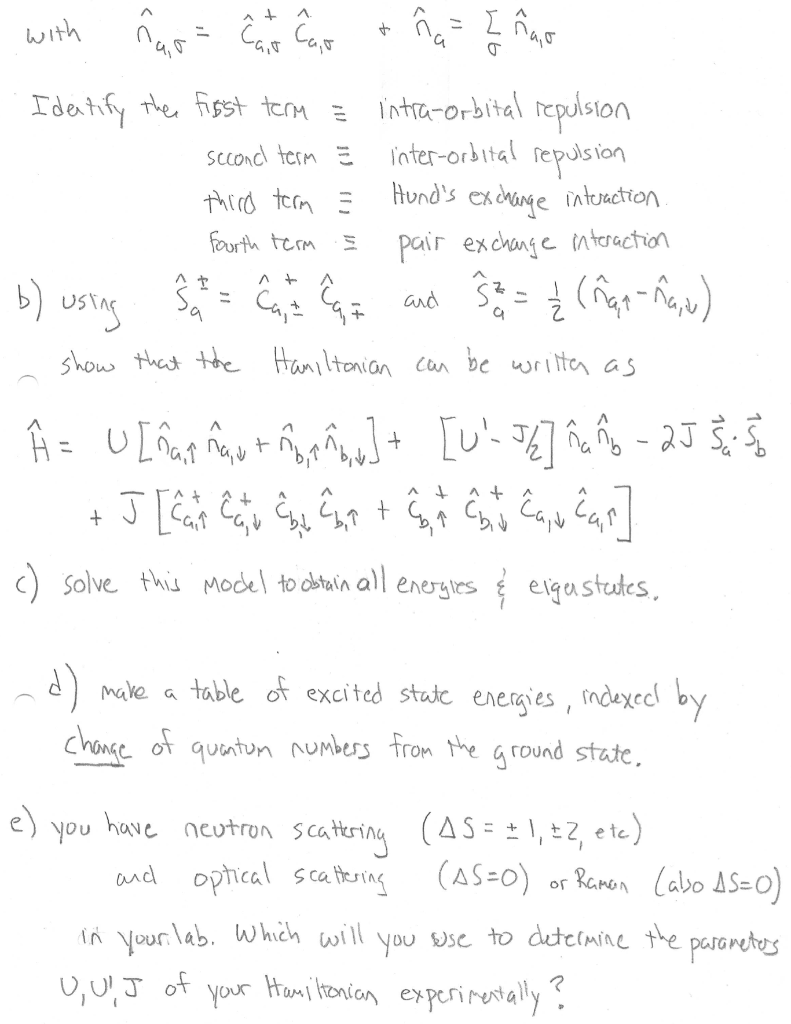 Solved Consider a two-orbital model made of s-orbitals (like | Chegg.com