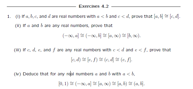 Solved Exercises 4.2 1. (i) If a, b, c, and d are real | Chegg.com