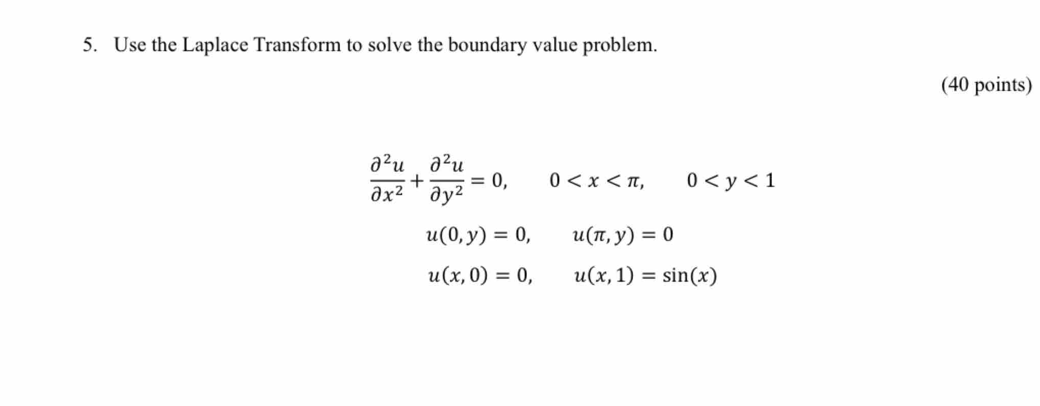 Solved Use the Laplace Transform to ﻿solve the boundary | Chegg.com