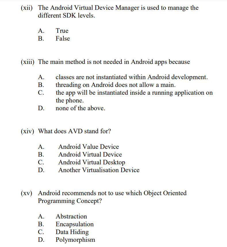 (xi) What construct does the Handler class use to | Chegg.com
