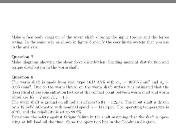 Figure 1 shows a worm gear. In the lower part of the | Chegg.com