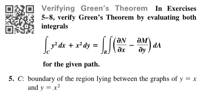 Solved Verifying Green's Theorem In Exercises 5-8, verify | Chegg.com