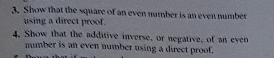 Solved 1. Use a direct proof to show that the sum of two odd | Chegg.com