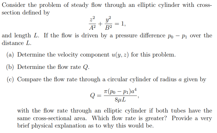 Solved Consider the problem of steady flow through an | Chegg.com
