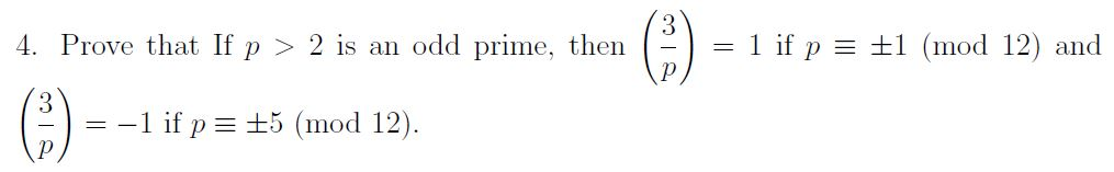 Solved 4. Prove that If p > 2 is an odd prime, then 3 p ! = | Chegg.com