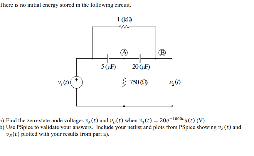 Solved The circuit shown below is driven by a 2000(rads) | Chegg.com
