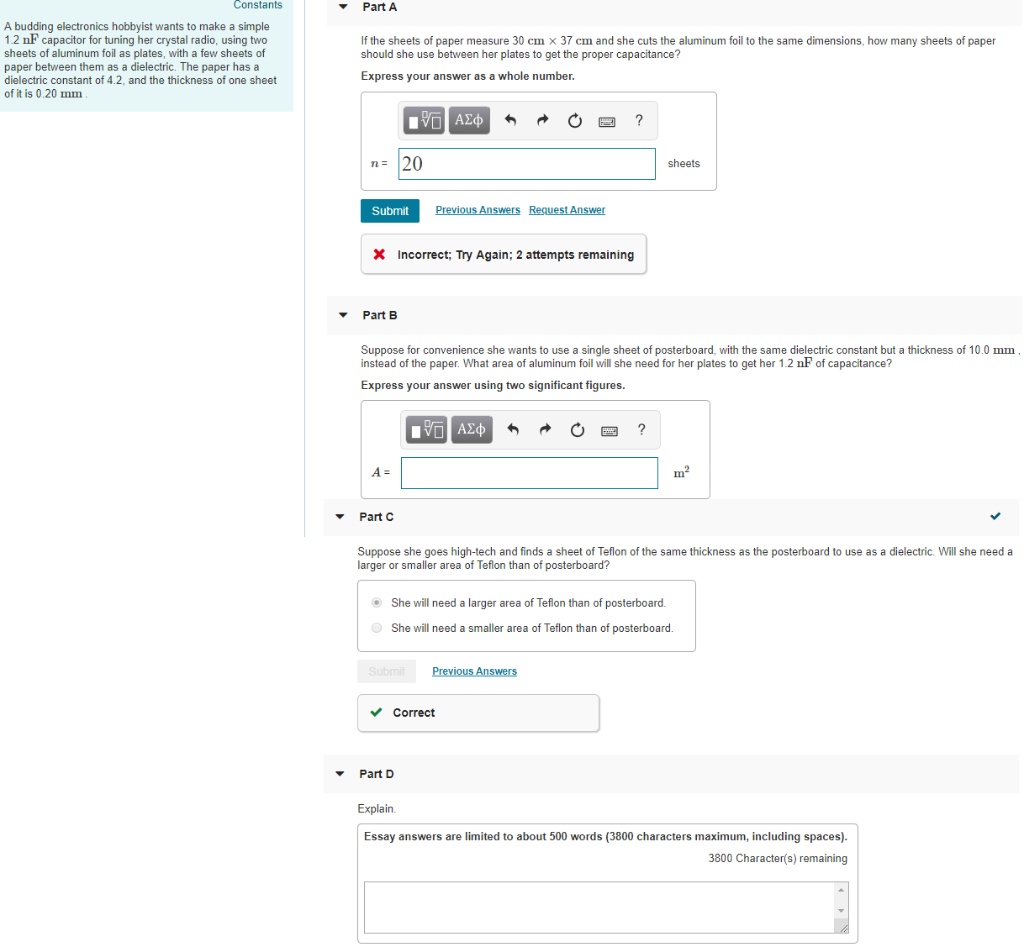 Solved Constants Part A A budding electronics hobbyist wants | Chegg.com Solved Constants Part A A budding electronics hobbyist wants | Chegg.com