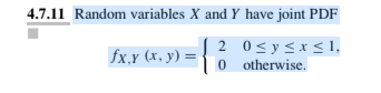 Random variables X and Y have joint PDF | Chegg.com