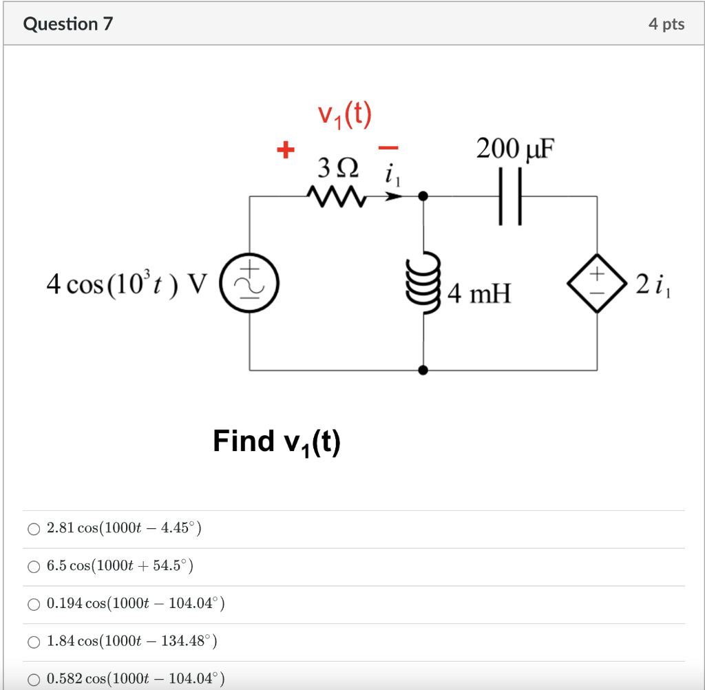 Solved Find v1(t) | Chegg.com