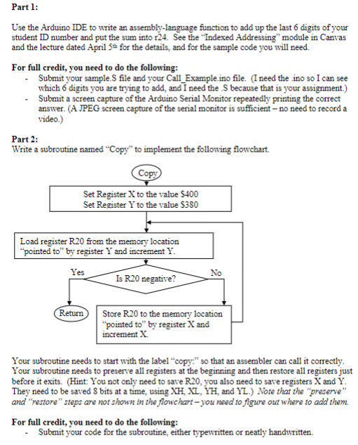 Part 1: Use the Arduino IDE to write an | Chegg.com