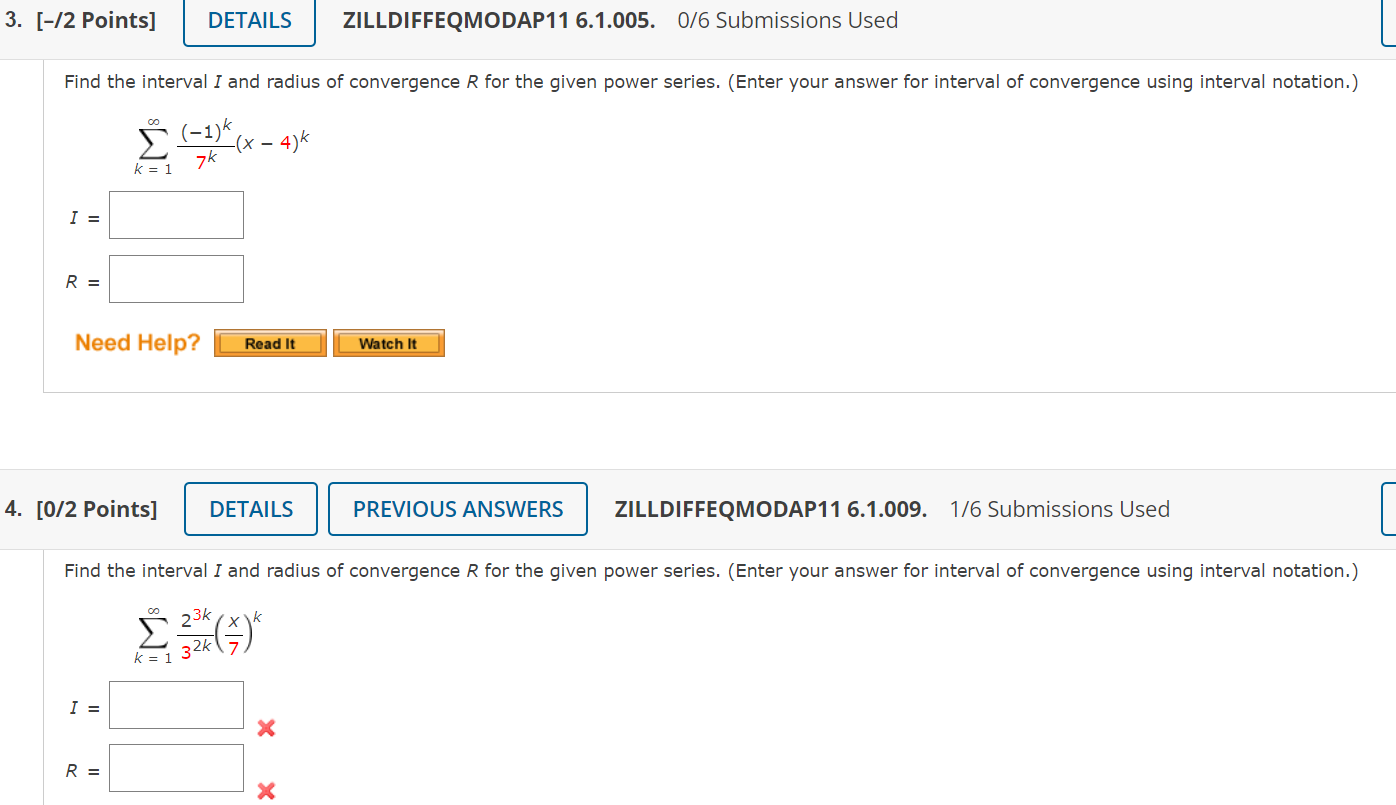Solved 3. [-/2 Points] DETAILS ZILLDIFFEQMODAP11 6.1.005. | Chegg.com