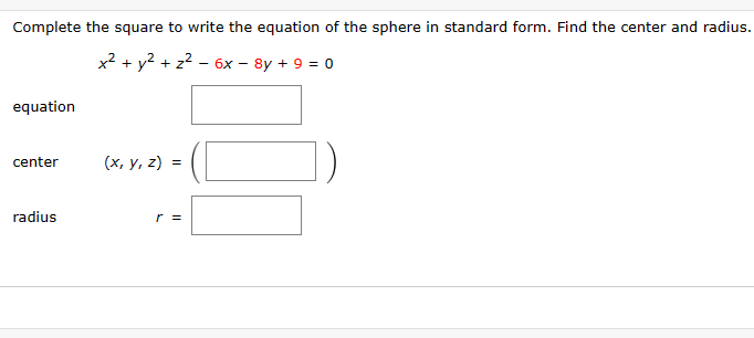 Solved Complete the square to write the equation of the | Chegg.com