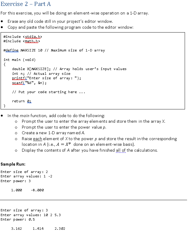 Solved Exercise 2 - Part A For this exercise, you will be | Chegg.com