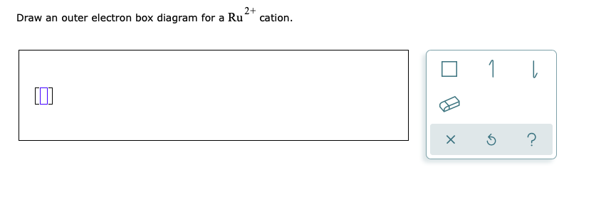 Solved 2+ Draw an outer electron box diagram for a Ru | Chegg.com