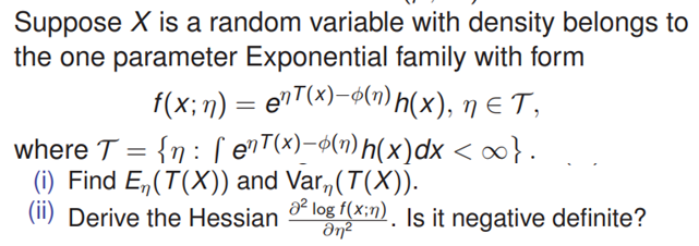 Solved Suppose X is a random variable with density belongs | Chegg.com