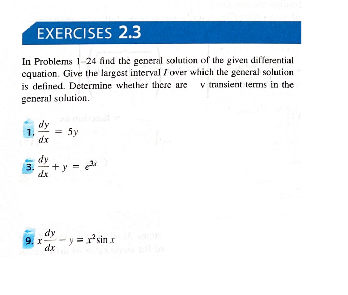 Solved EXERCISES 2.3 In Problems 1–24 find the general | Chegg.com