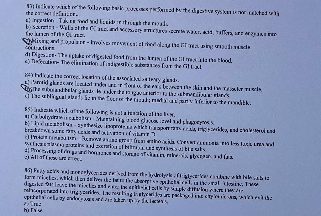 Solved 83) Indicate which of the following basic processes | Chegg.com