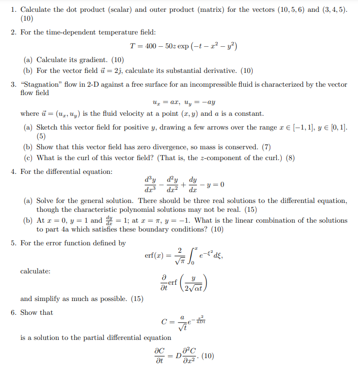 Solved 3. ﻿"Stagnation" flow in 2-D against a free surface | Chegg.com