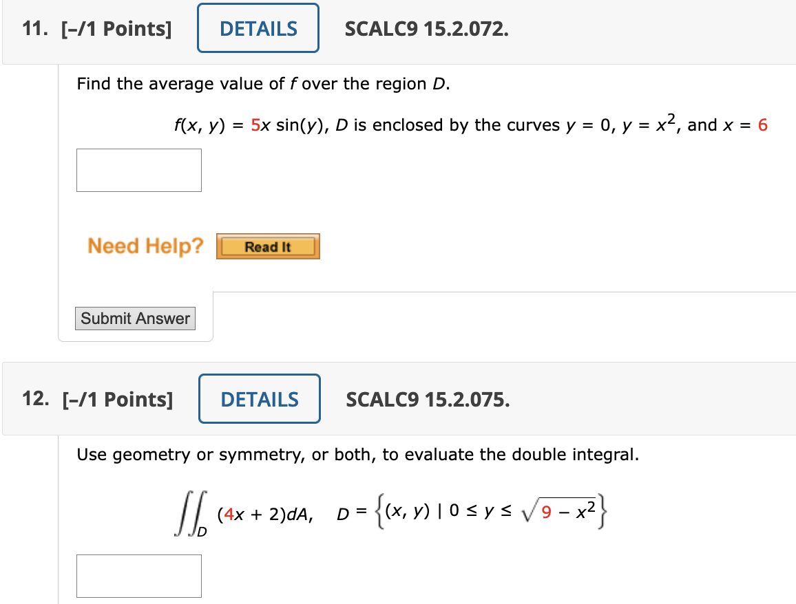 Solved Find the average value of f over the region D. | Chegg.com