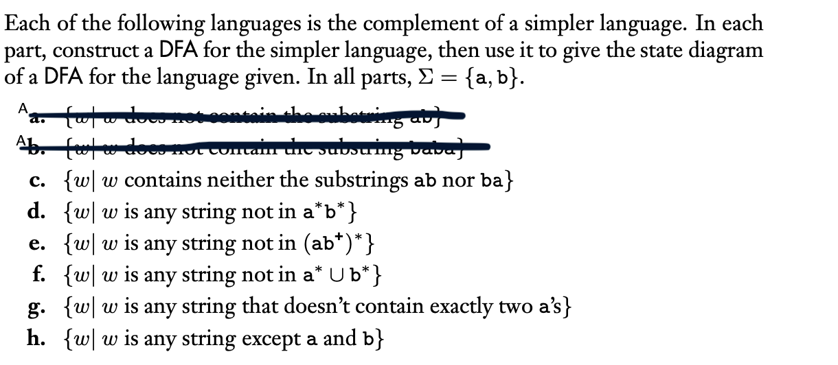 Solved A ܘܐܬ Each of the following languages is the | Chegg.com