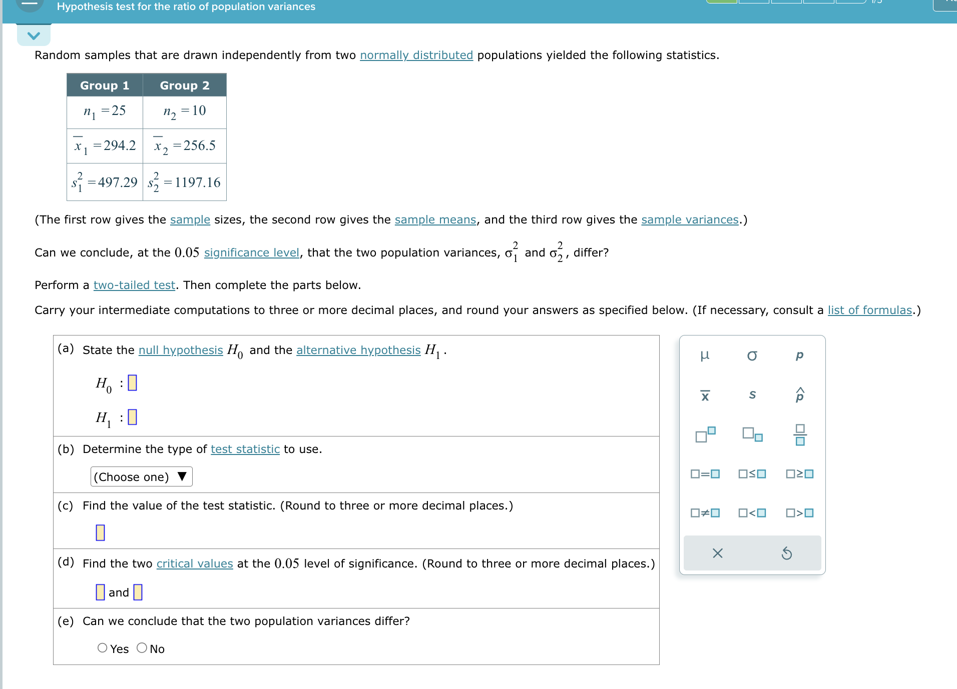 Solved Random samples that are drawn independently from two | Chegg.com