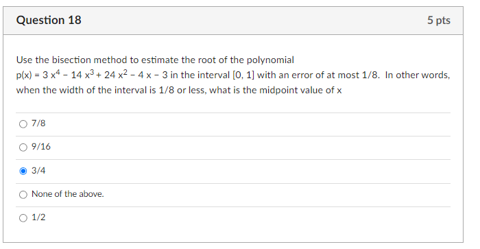 Solved Use the bisection method to estimate the root of the | Chegg.com