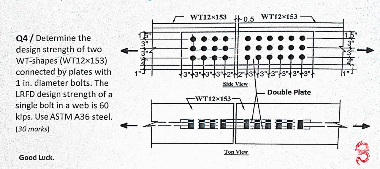 WT12x153 +0.5 WT12x153 5' 11.5" 3" Howy 2 21 Q4 / | Chegg.com