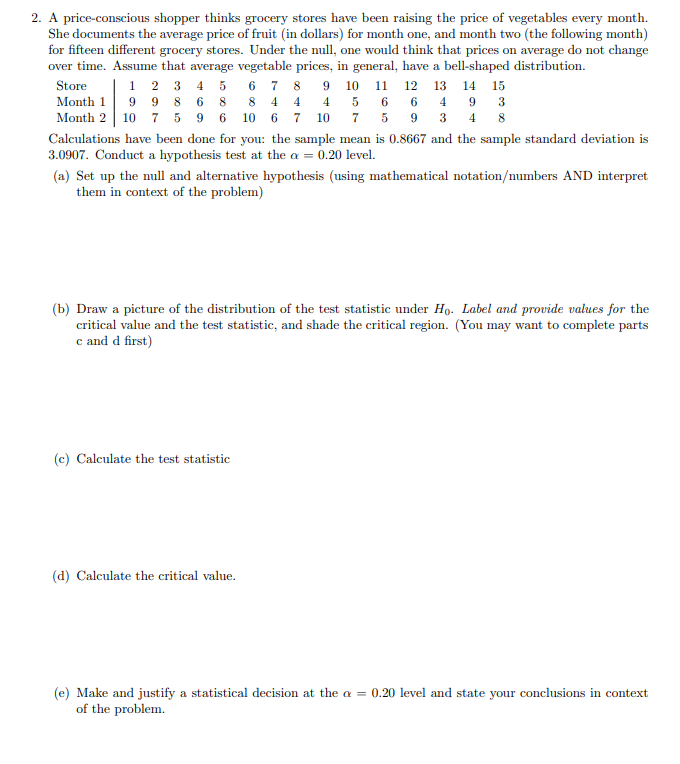 Solved 2. A price-conscious shopper thinks grocery stores | Chegg.com
