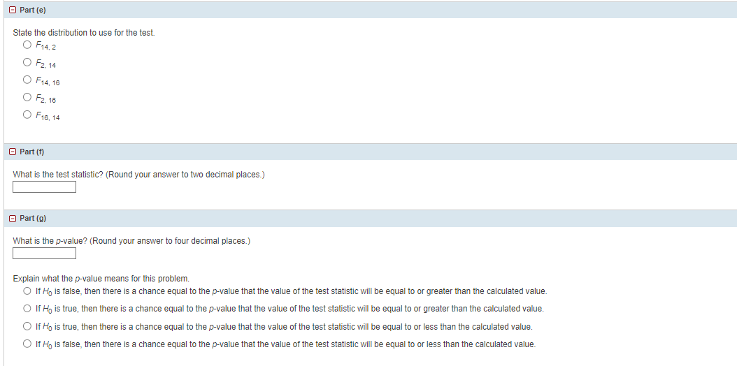 Solved State the null hypothesis. ) \\( H_{0}: | Chegg.com