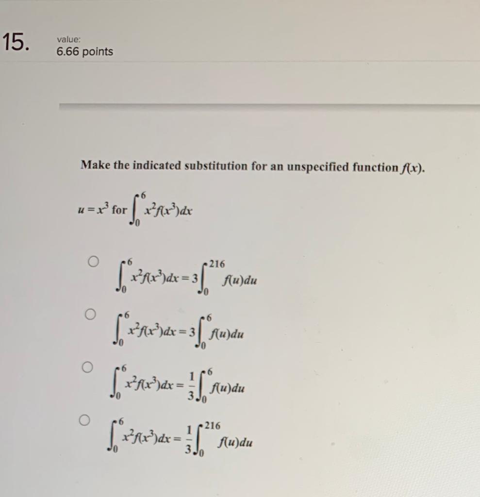 Solved 15. value: 6.66 points Make the indicated | Chegg.com Solved 15. value: 6.66 points Make the indicated | Chegg.com