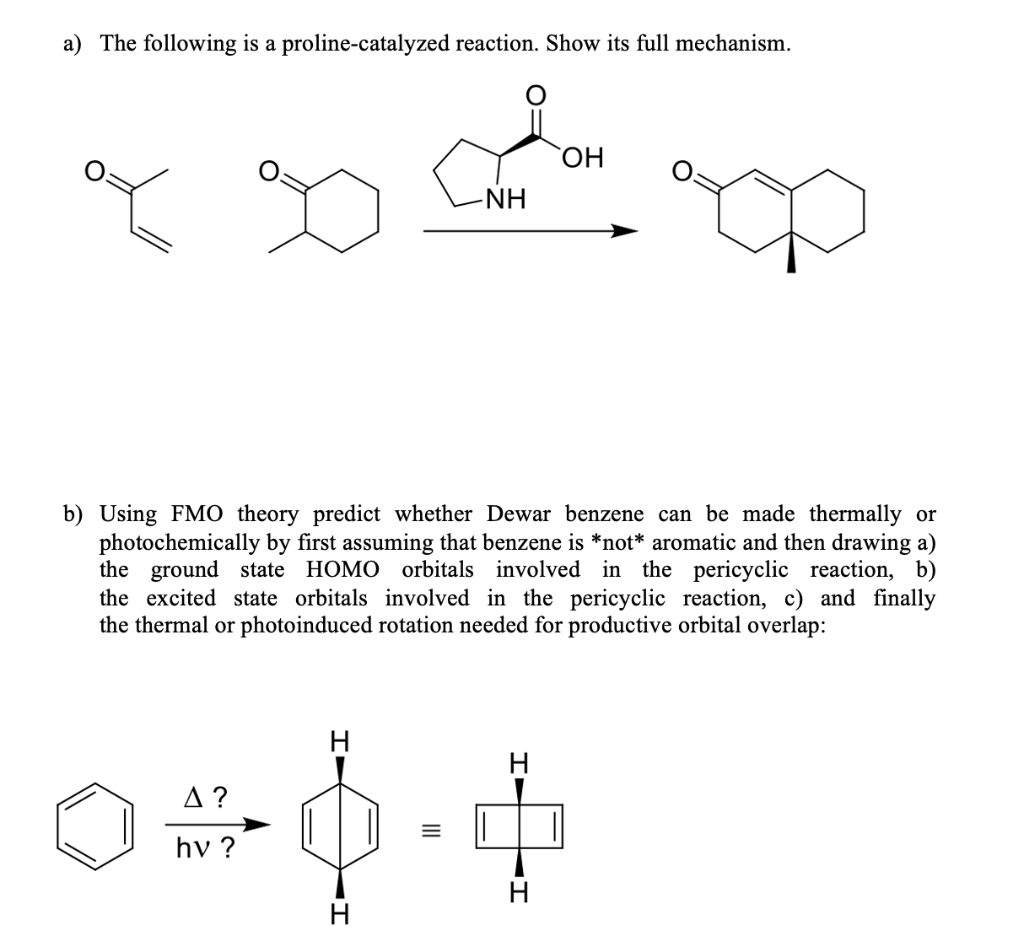 Solved a) The following is a proline-catalyzed reaction. | Chegg.com