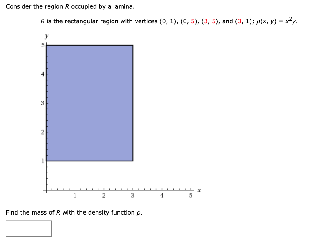 Solved Consider the region R occupied by a lamina. R is the | Chegg.com