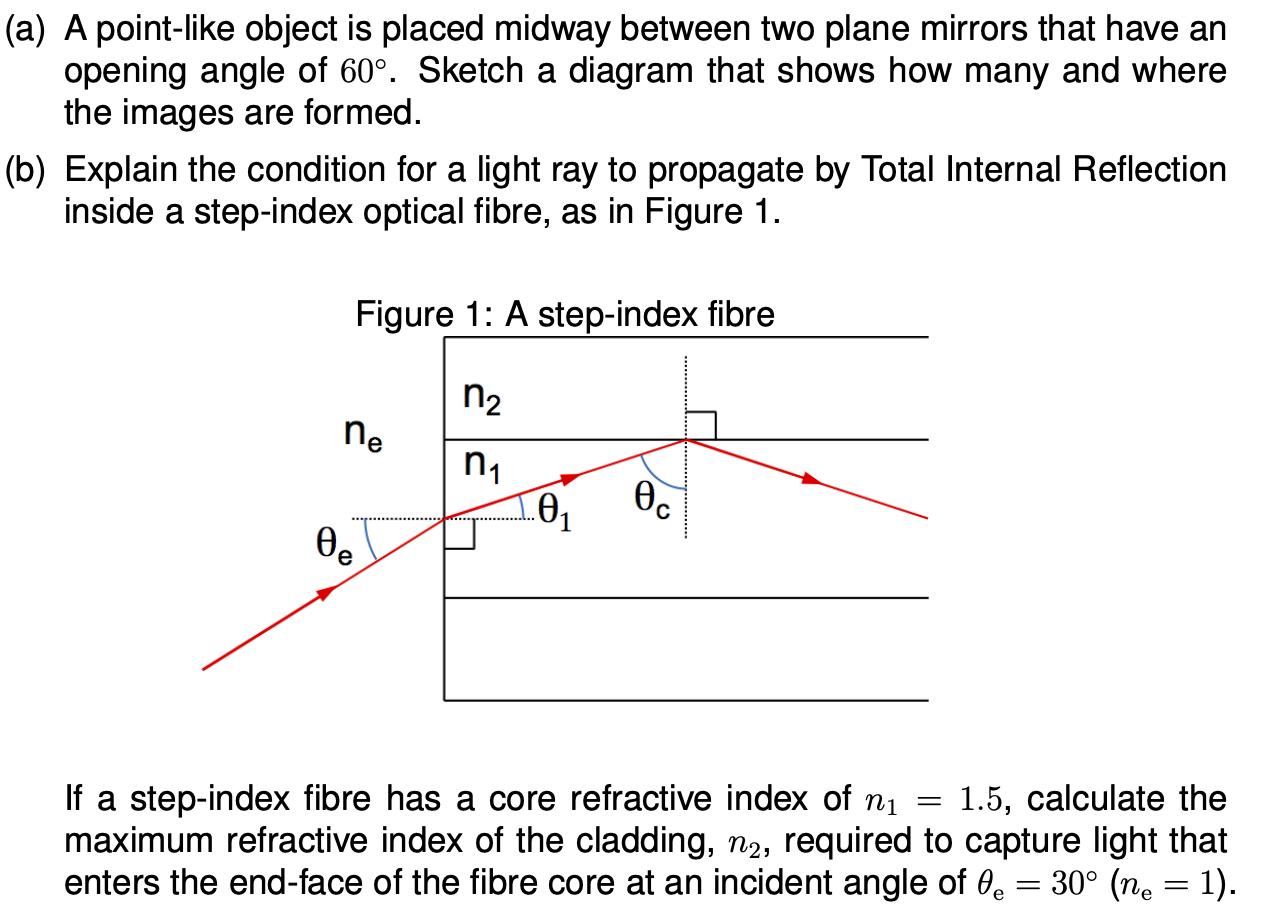 Solved (a) A point-like object is placed midway between two | Chegg.com