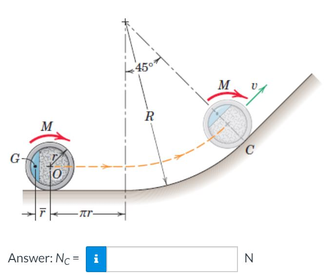Solved The 17-kg wheel has an eccentric mass which places | Chegg.com