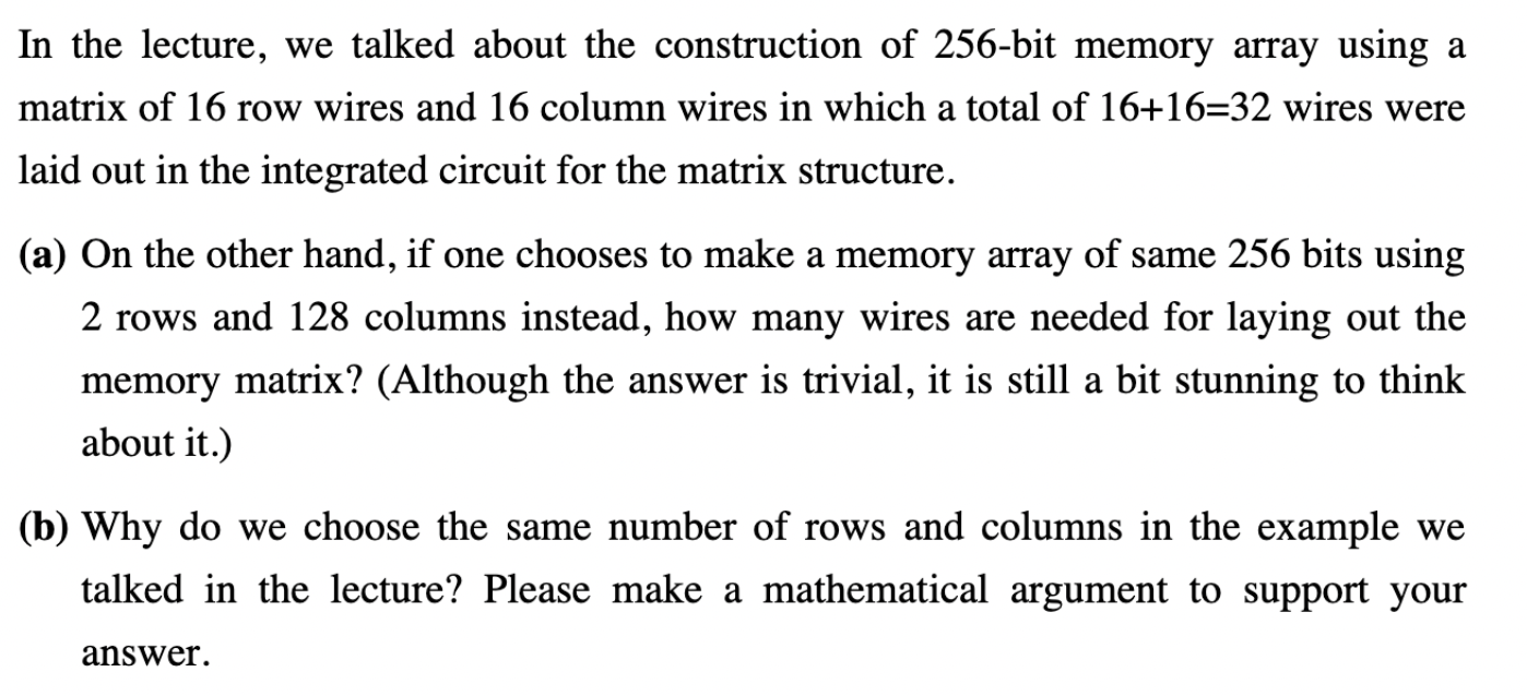 Solved In the lecture, we talked about the construction of | Chegg.com