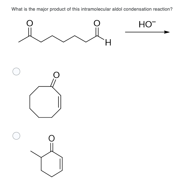 Solved What is the major product of this intramolecular | Chegg.com