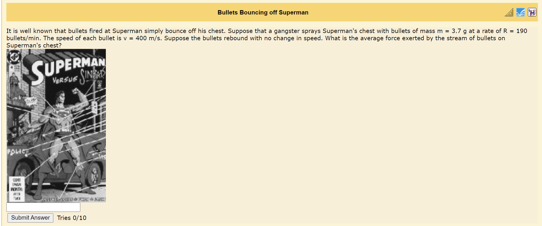 Solved Bullets Bouncing off Superman It is well known that | Chegg.com