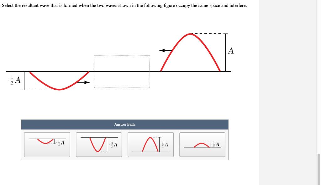 Solved Select the resultant wave that is formed when the two | Chegg.com