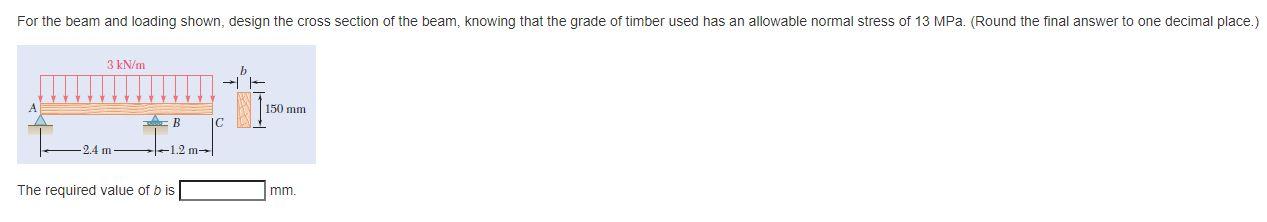 Solved For the beam and loading shown, design the cross | Chegg.com
