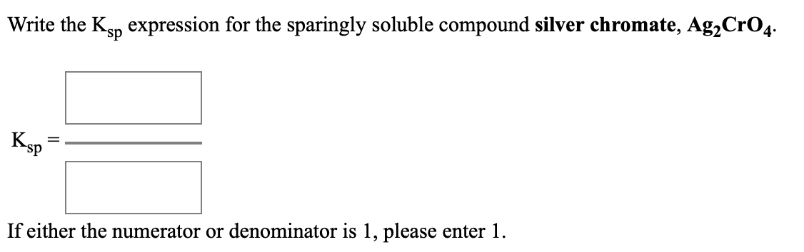 Solved Write the Ksp expression for the sparingly soluble | Chegg.com